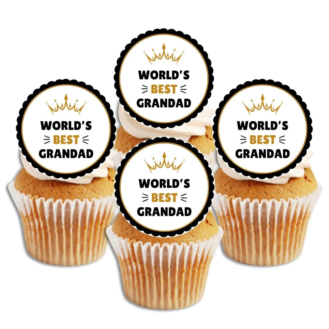 World's Best Grandad Edible Cupcake Toppers – Cian's Cupcake Toppers